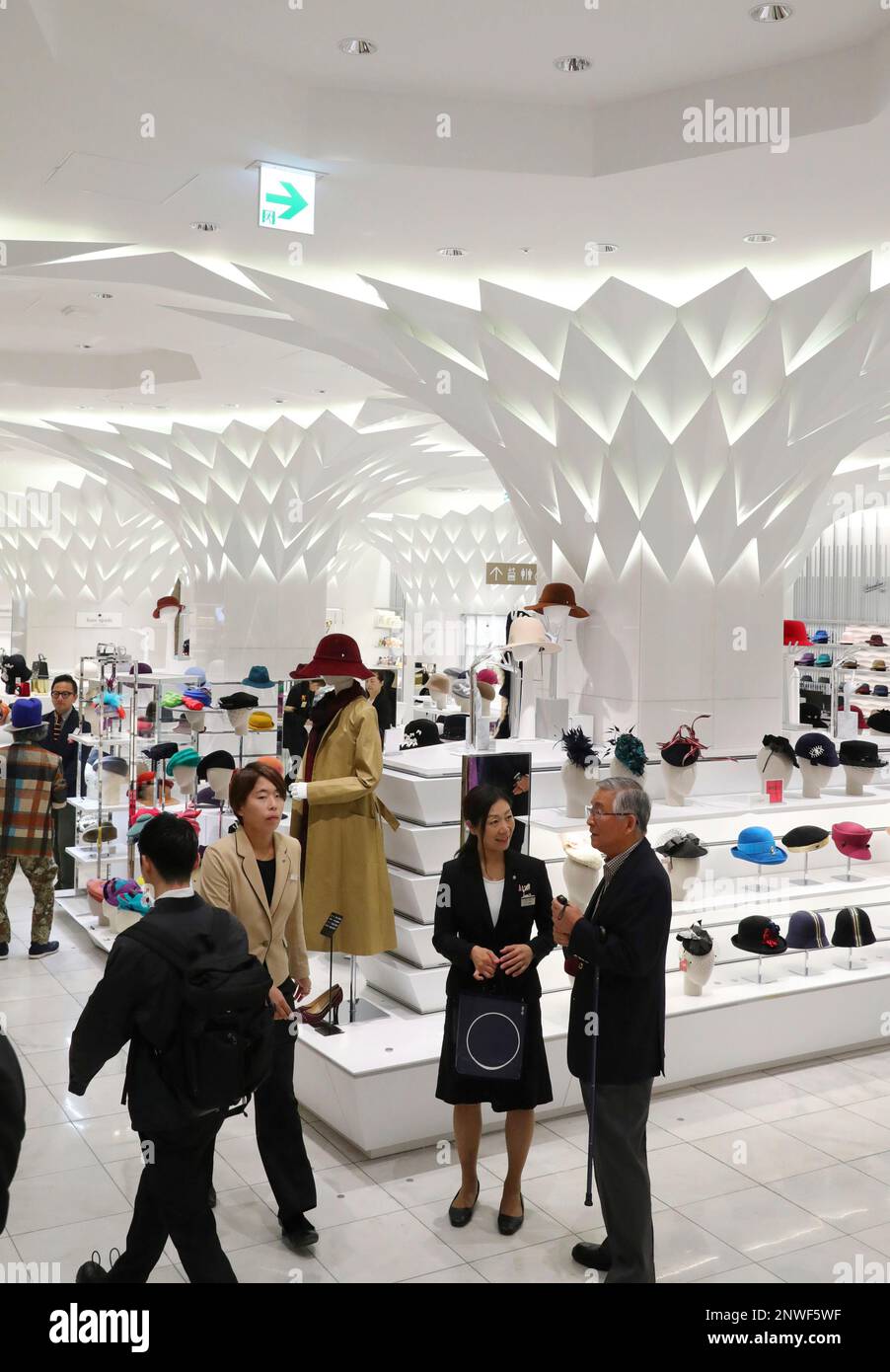 People visit Nihombashi Mitsukoshi Main Store, opened after its ...