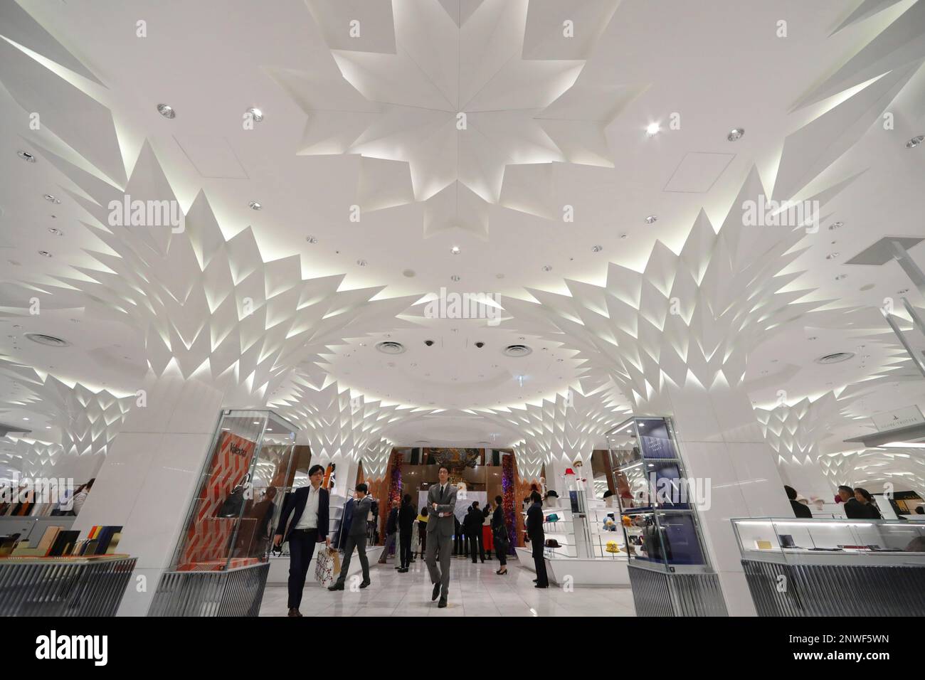 People visit Nihombashi Mitsukoshi Main Store, opened after its ...