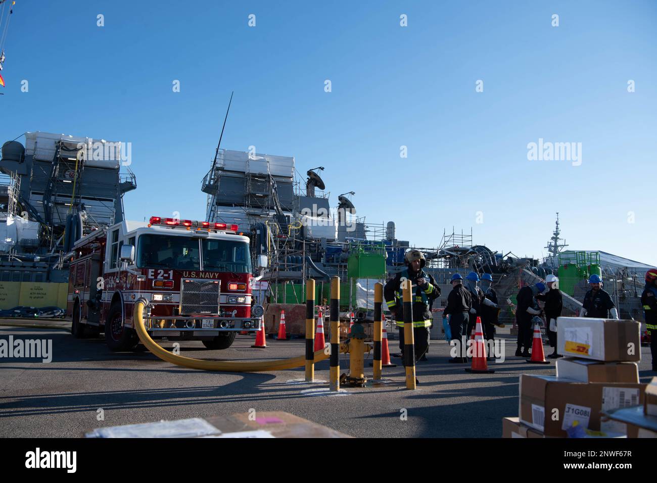 NAVAL STATION ROTA, Spain (January 26, 2022) Firefighters assigned to ...