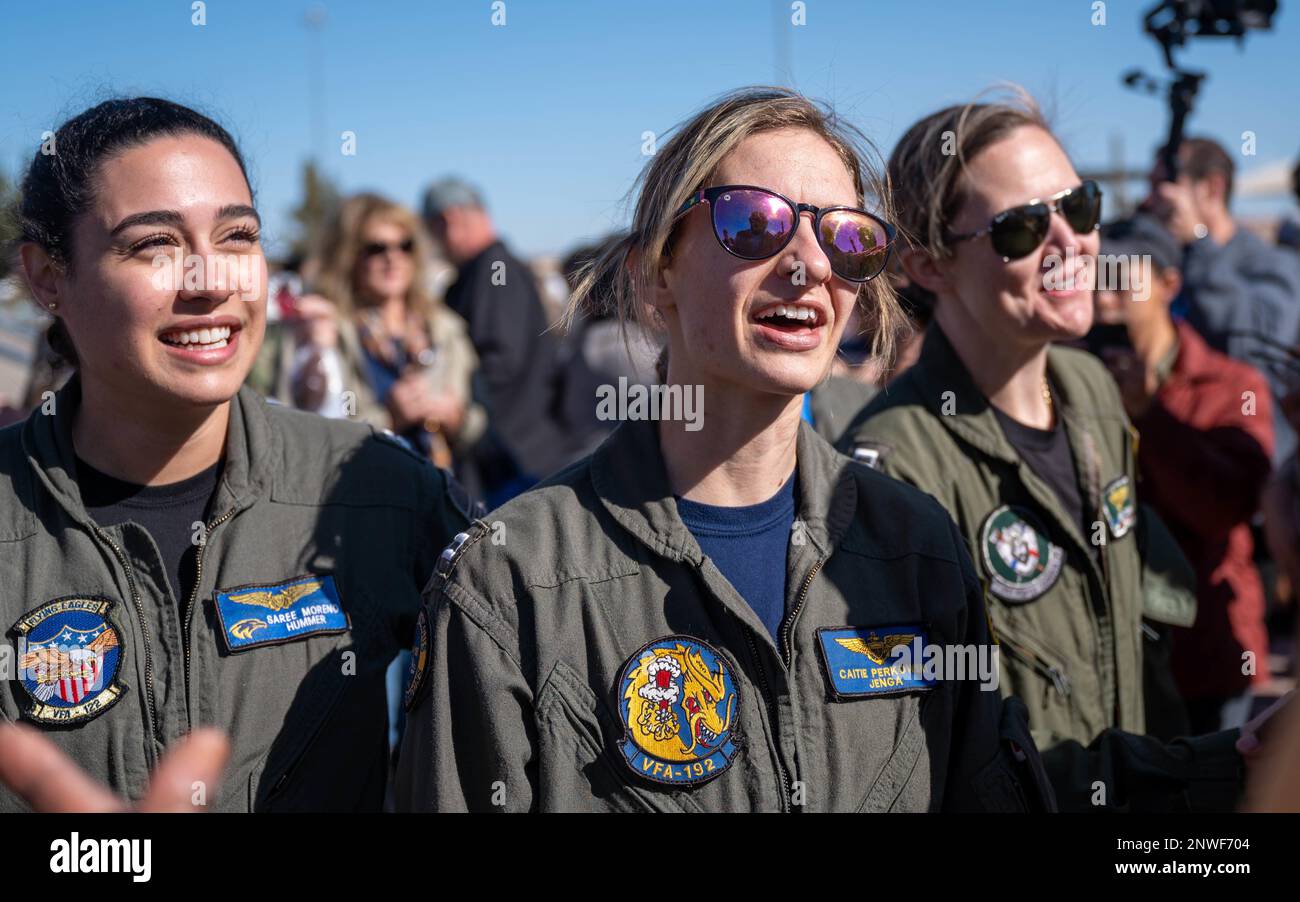 U.S. Navy pilots, speak with NFL Hall of Famers during Luke Air Force ...