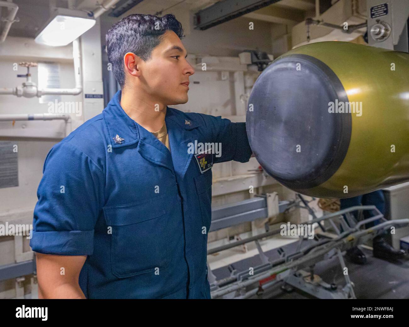 230125-N-NY362-3013 PHILIPPINE SEA (Jan. 25, 2023) Sonar Technician ...