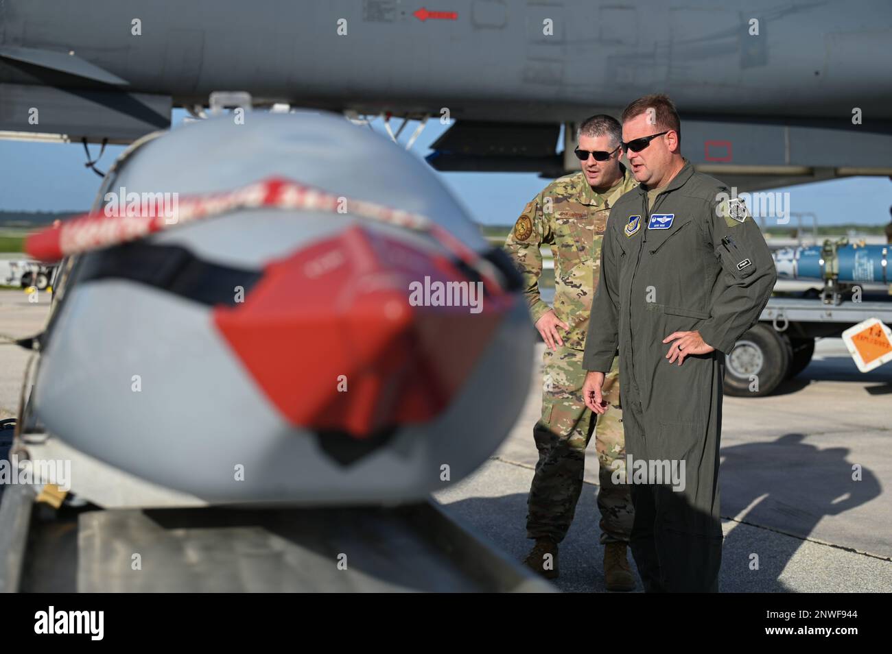 Col. Mark Wass, 36th Wing operation group commander, right, and Tech ...