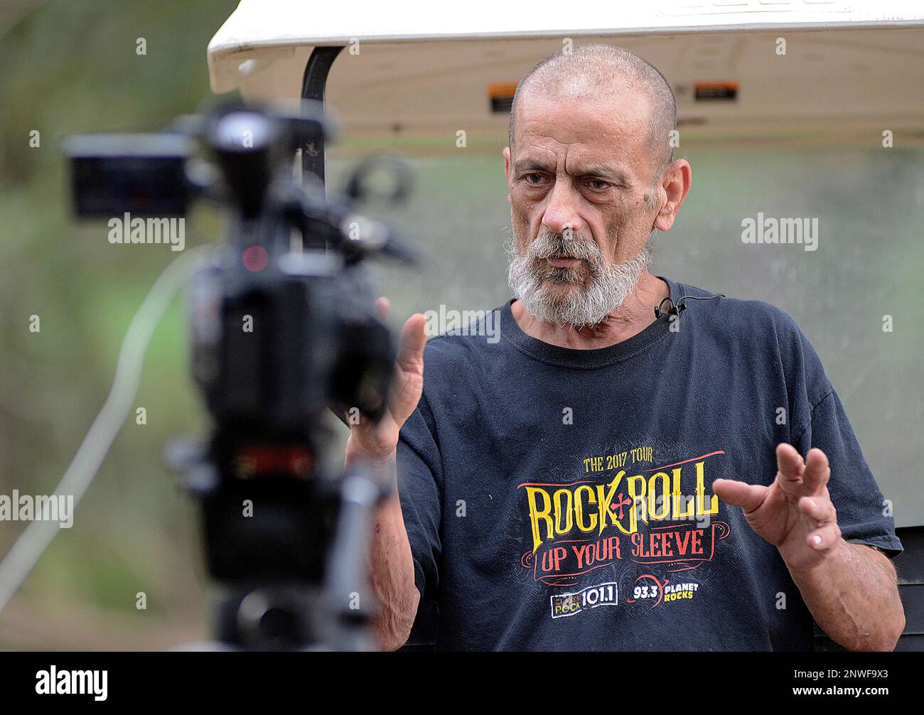 Marc Frank, a drum tech who survived the Oct. 20, 1977, plane crash ...