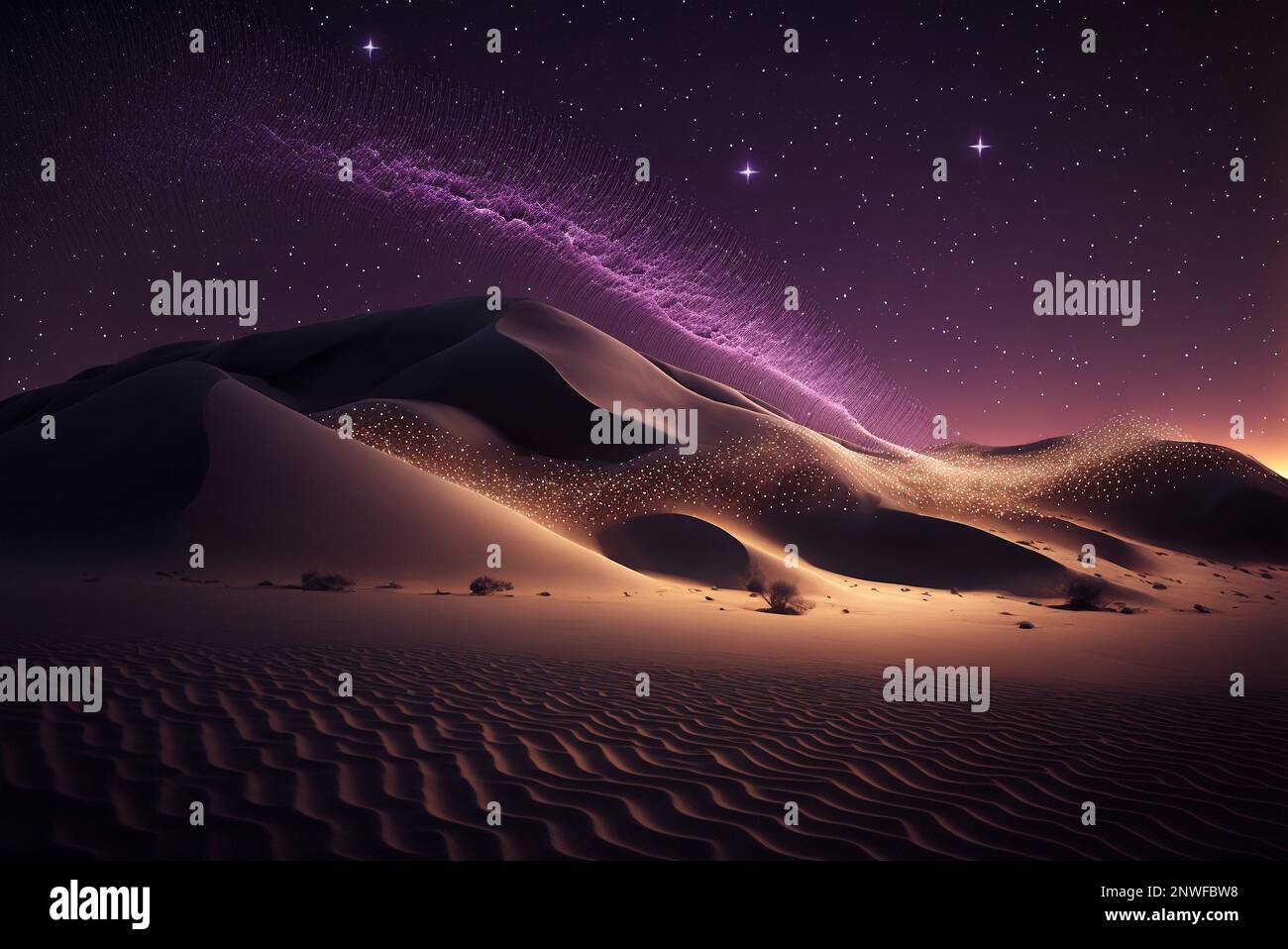 Desert Night Sky Stars