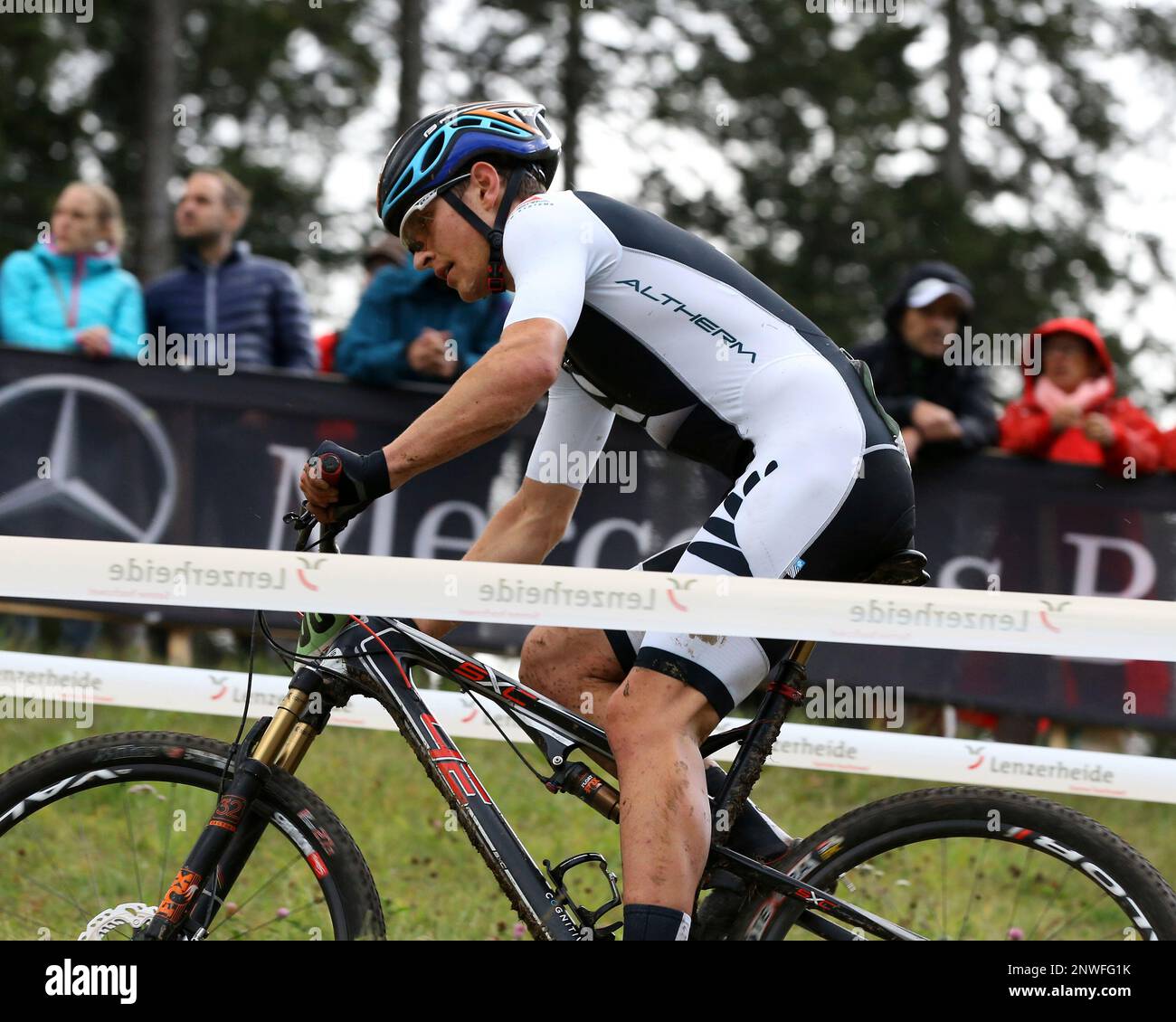 Cameron Jones, of New Zealand, at the Junior Men Cross Country Olympic ...