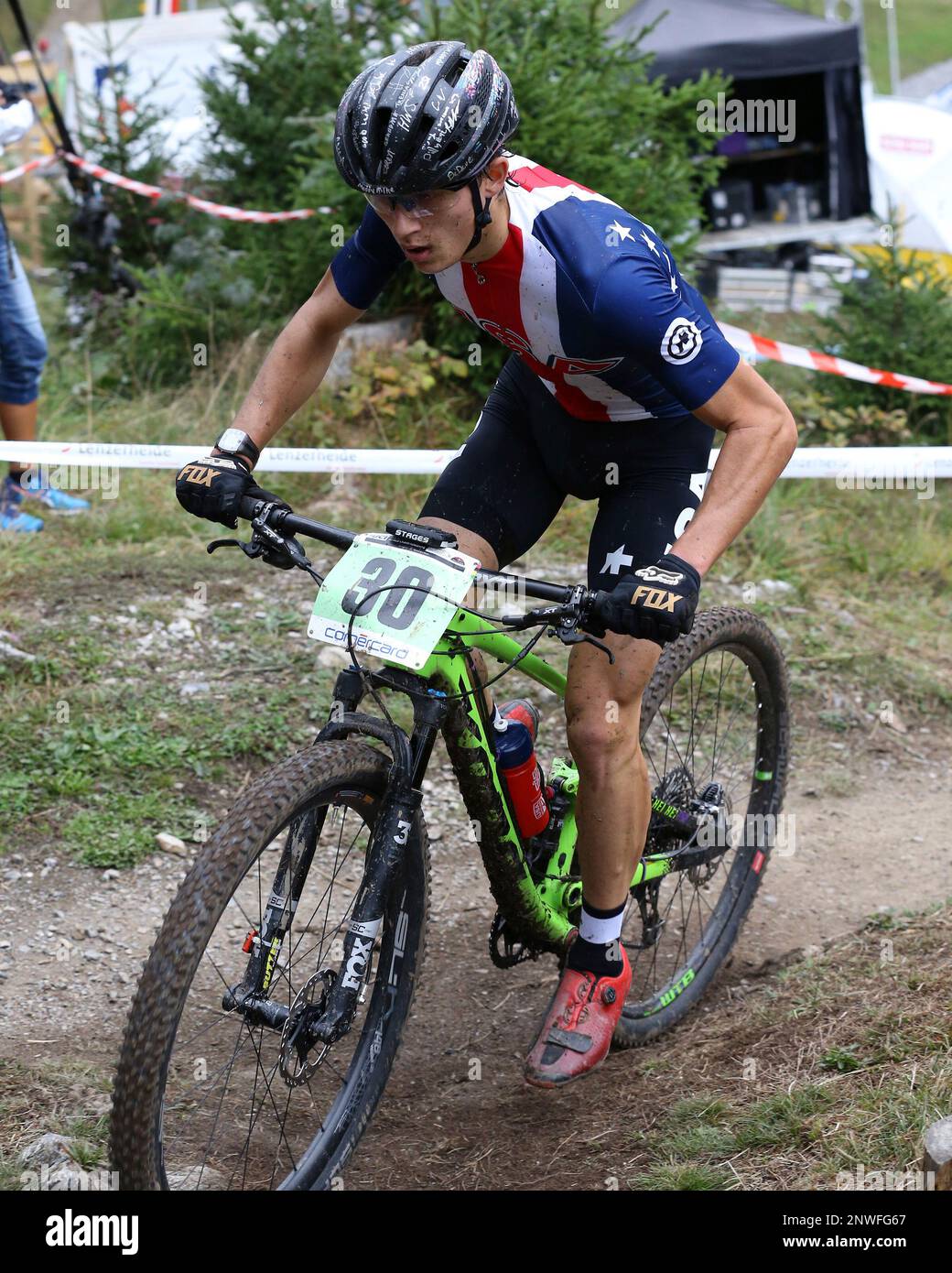 Scott Funston, of Black Diamond, Washington, at the Junior Men Cross ...