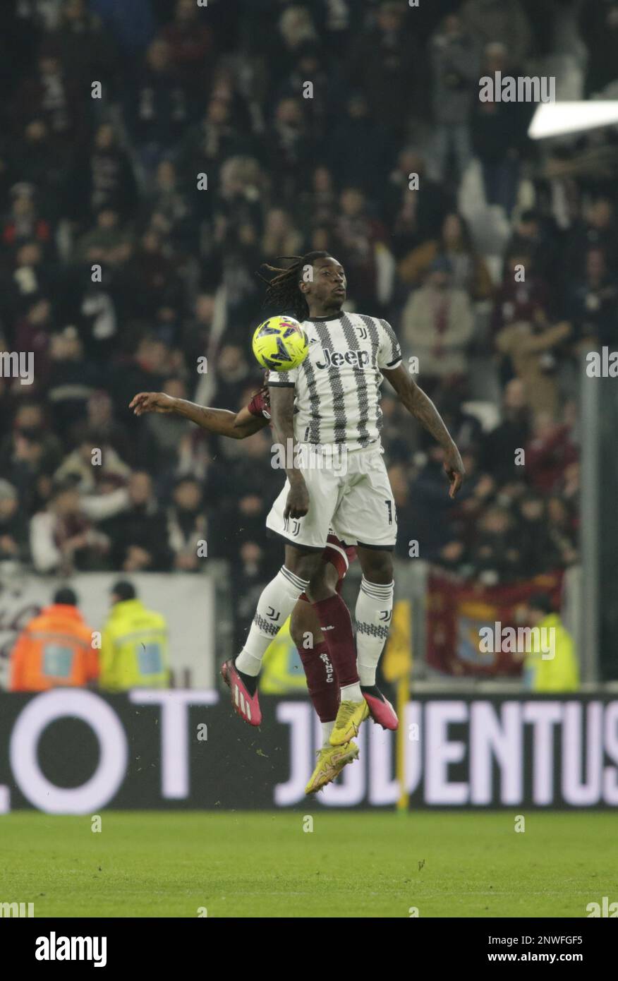 Turin, Italy. 28 February 2023, Moise Kean of Juventus during the ...