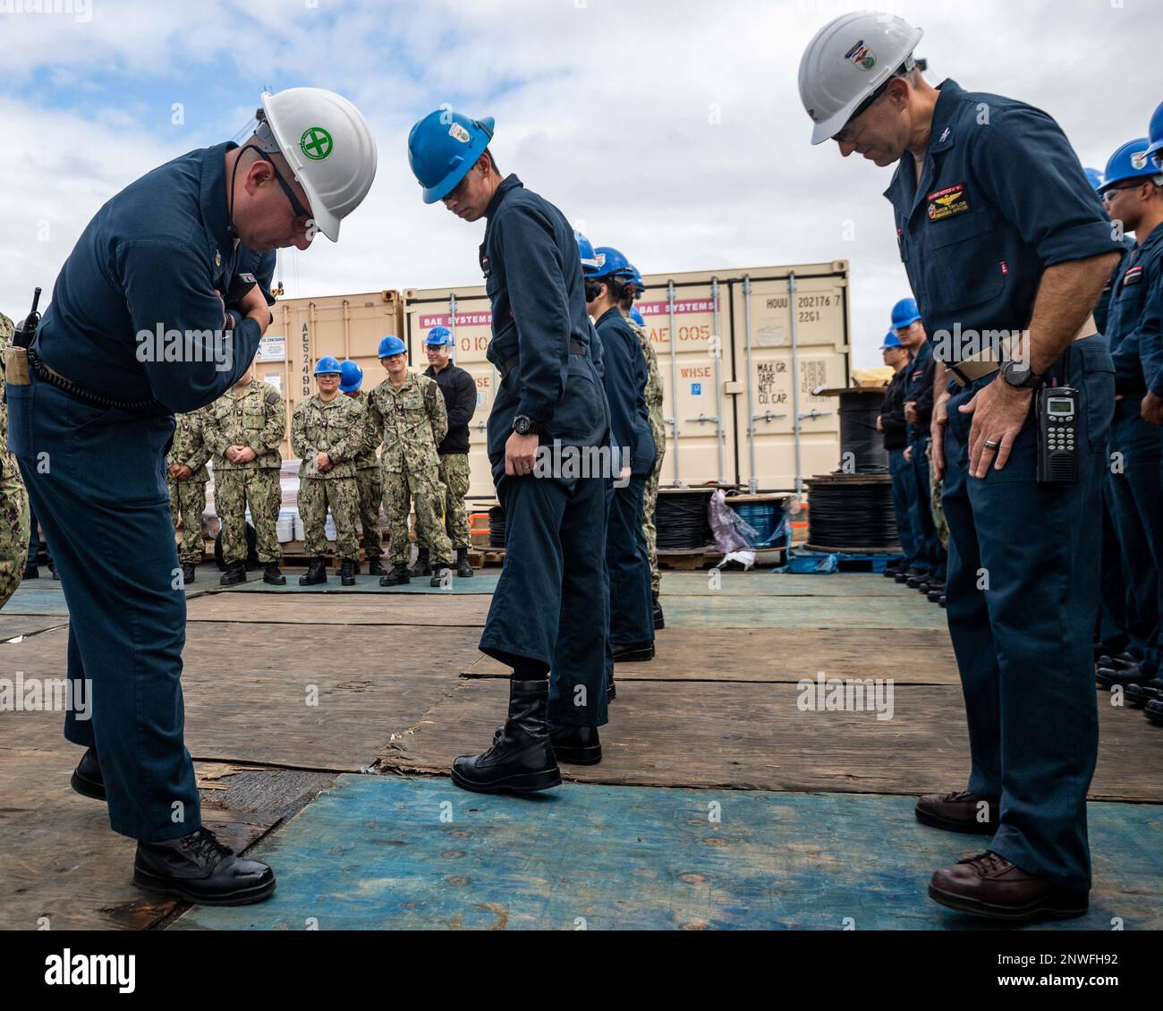 SAN DIEGO (Feb. 14, 2023) Command Master Chief Jason Ortega, left, and ...