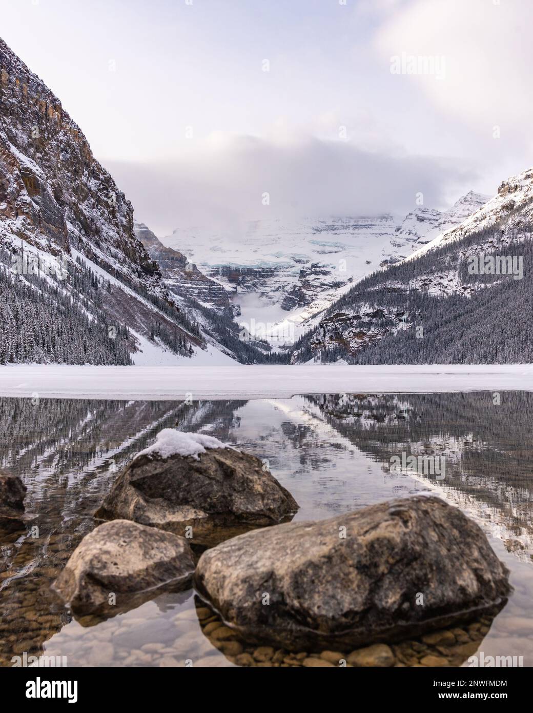 Lake Louise, Alberta, Canada - Incredible mountain scenery in winter ...