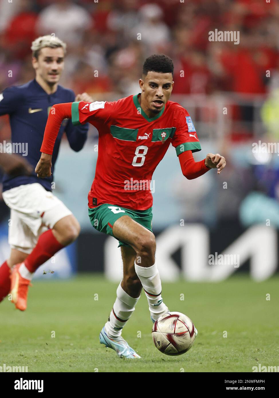 AL KHOR - Azzedine Ounahi of Morocco during the FIFA World Cup Qatar ...