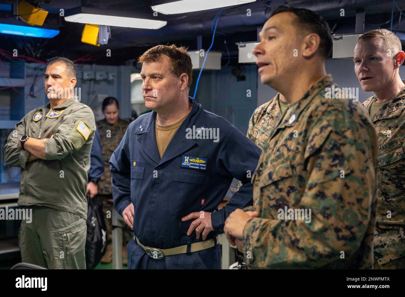 Rear Adm. Christopher Sweeney, commander, Carrier Strike Group (CSG) 11 ...