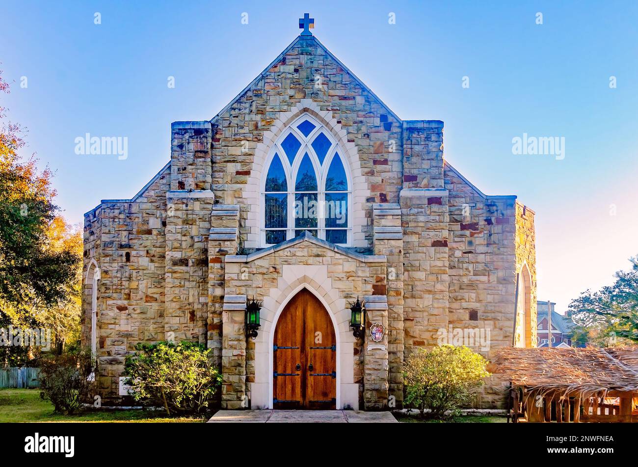 First Christian Church is pictured in the Leinkauf Historic District ...