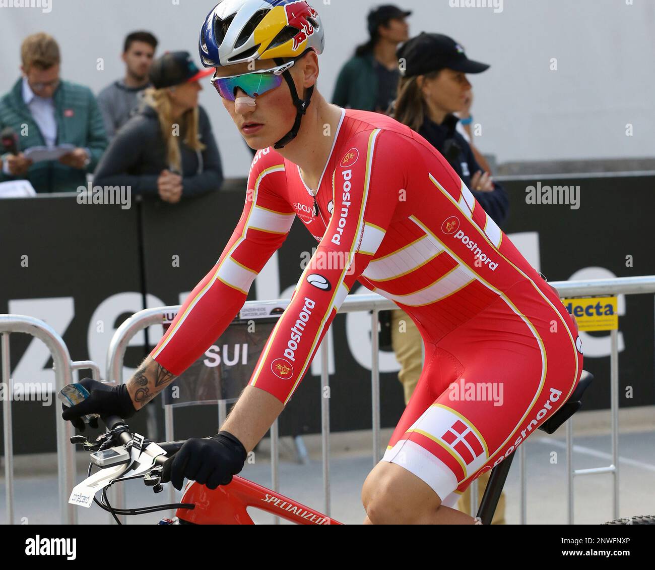 Simon Andreassen, of Denmark, at the Cross Country Team Relay, at the ...