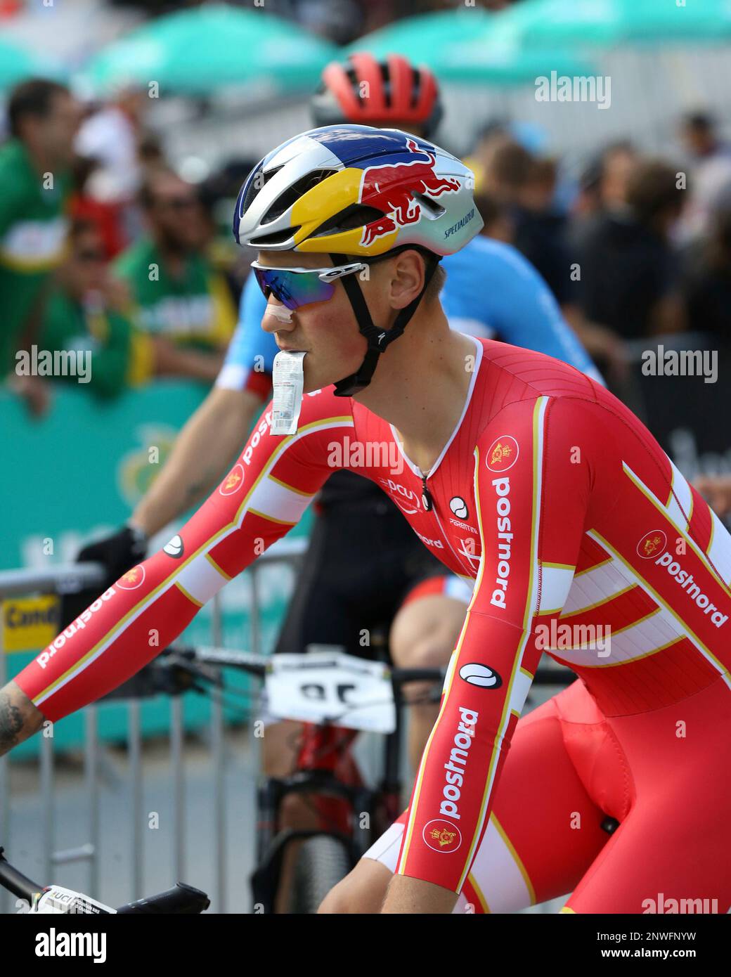 Simon Andreassen, of Denmark, at the Cross Country Team Relay, at the ...