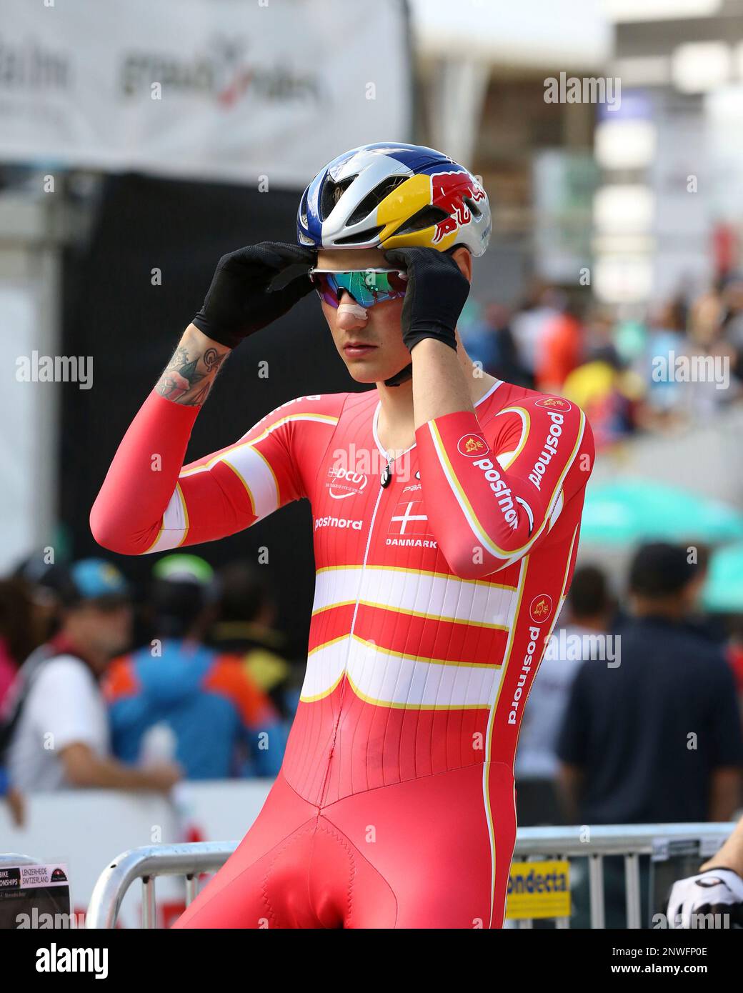 Simon Andreassen, of Denmark, at the Cross Country Team Relay, at the ...