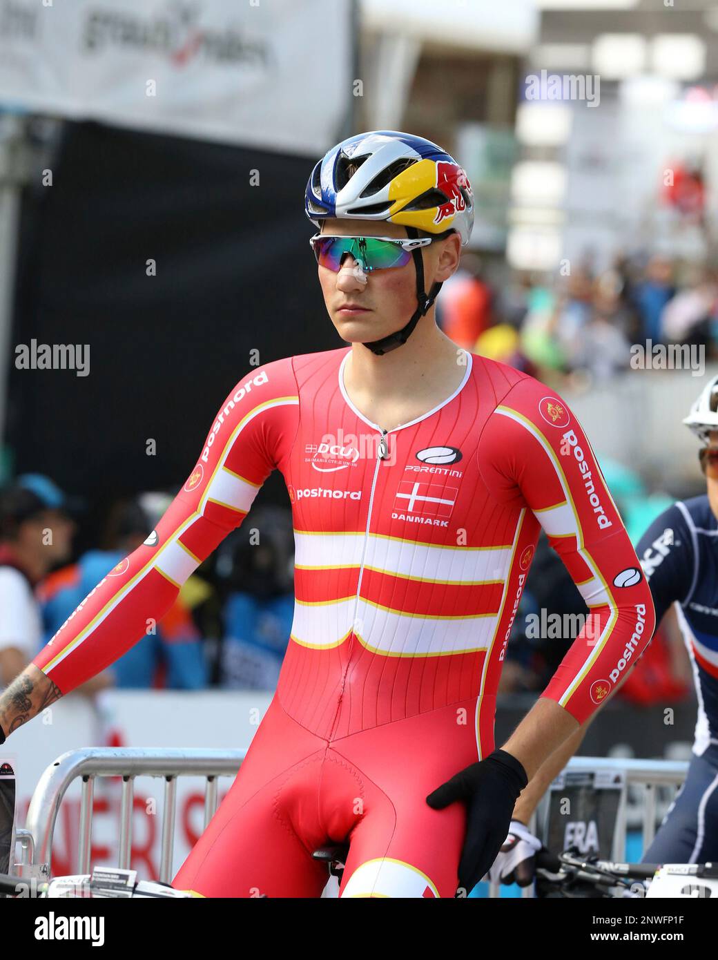 Simon Andreassen, of Denmark, at the Cross Country Team Relay, at the ...