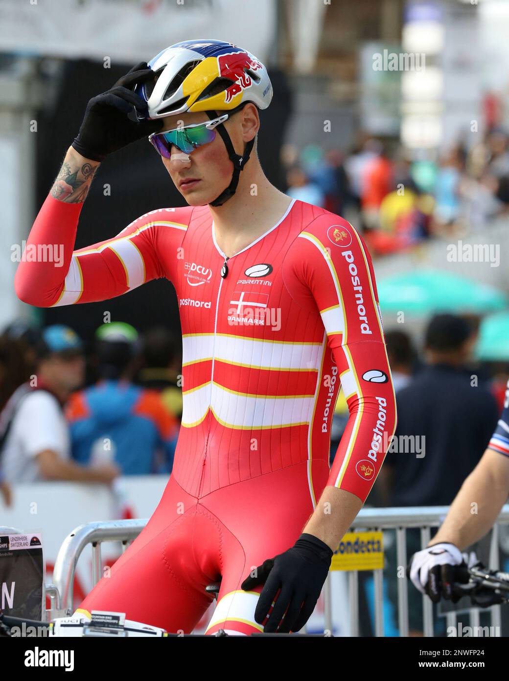 Simon Andreassen, of Denmark, at the Cross Country Team Relay, at the ...