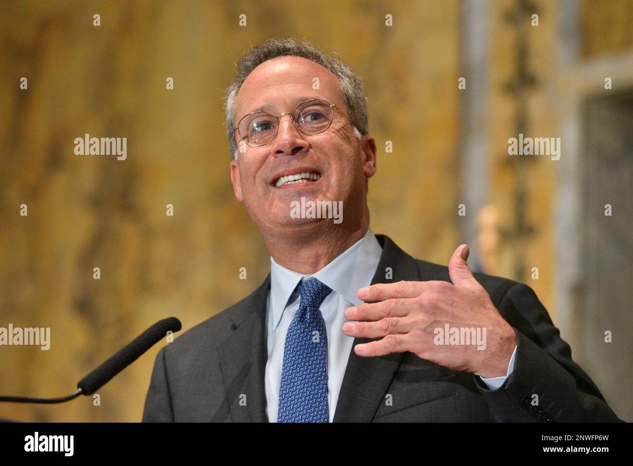 Dr. Anthony Marx, President and CEO of the New York Public Library, delivers remarks at the ...