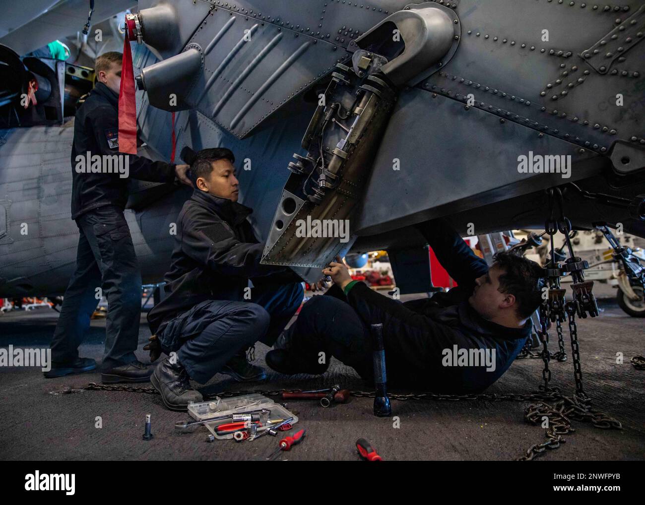 230209-N-IX644-1047 MEDITERRANEAN SEA (Feb. 9, 2023) Sailors assigned ...