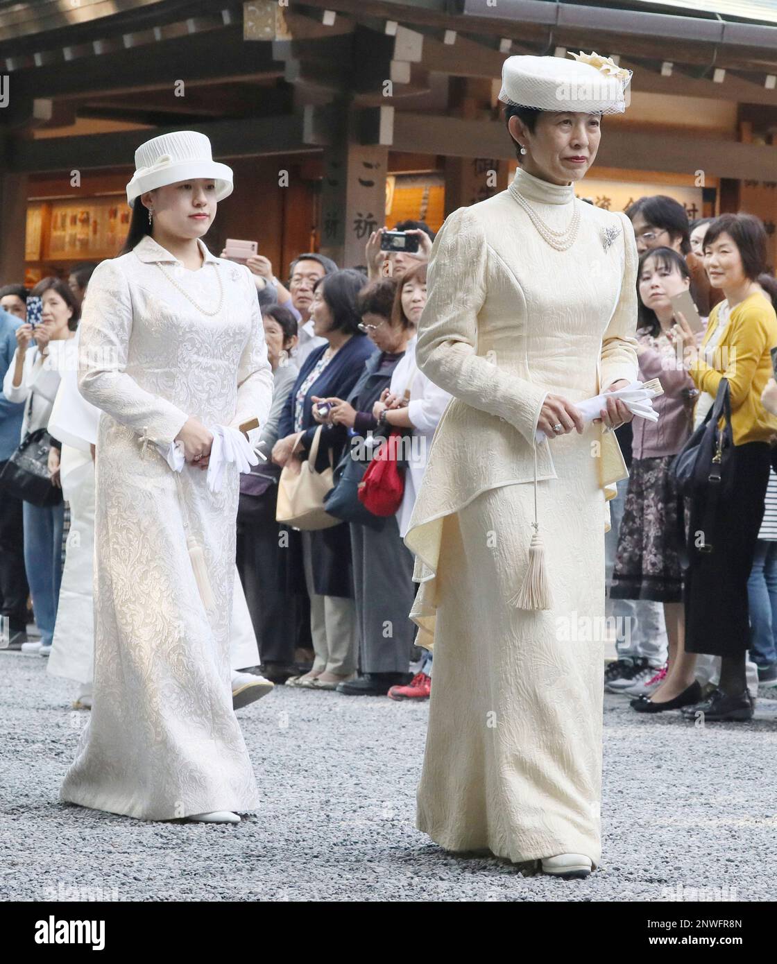 Japan's Princess Ayako (L), the third daughter of the late Prince ...