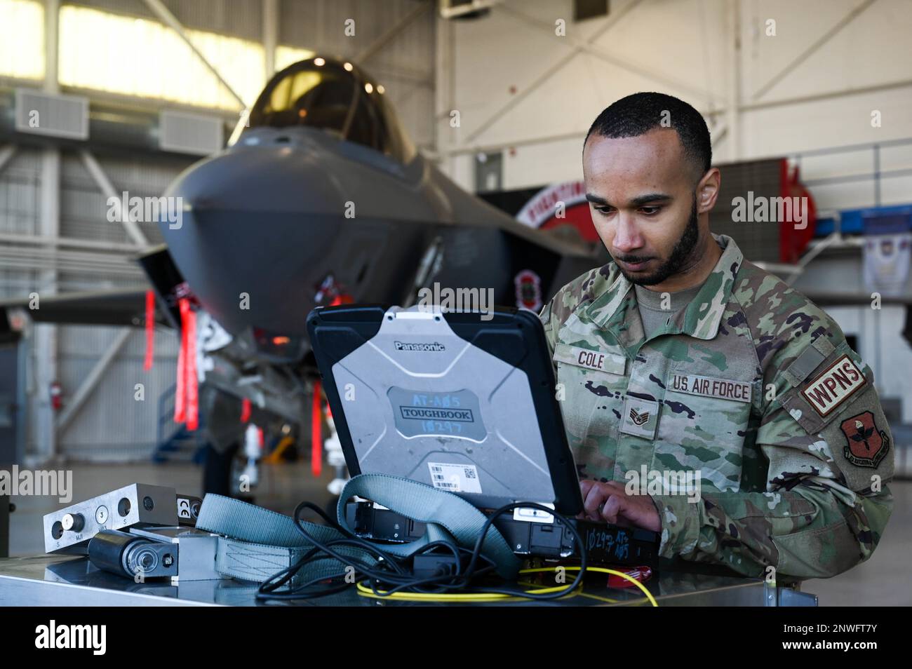 U.S. Air Force Staff Sgt. Darrius Cole, a weapons load crew chief with ...