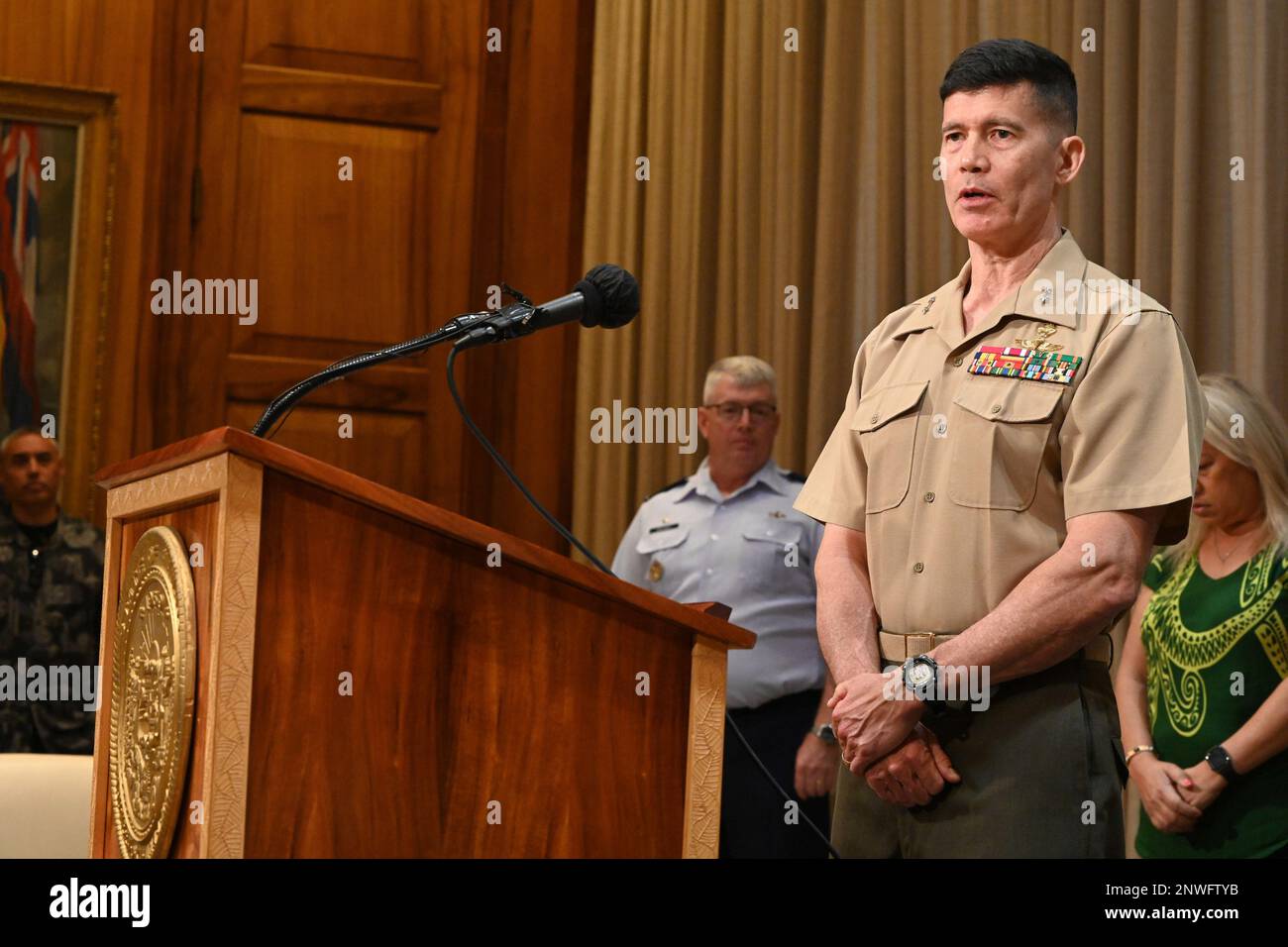 U.S. Marine Corps Maj. Gen. Mark Hashimoto, Mobilization Assistant to ...
