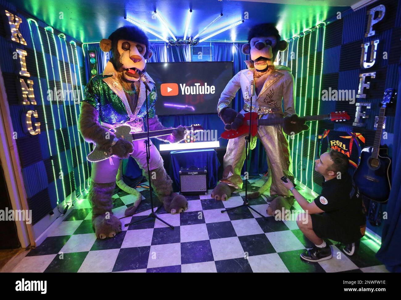 Jared Sanchez, far right, turns on his YouTube channel as The King ...