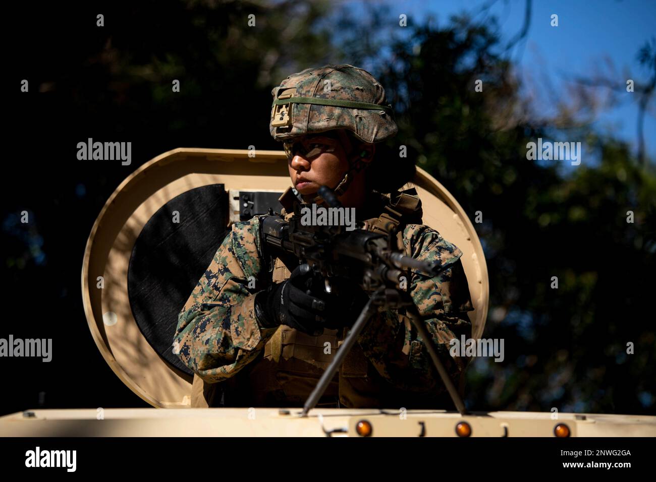 U.S. Marine Corps Cpl. Miral Tsosie, a motor transport operator with ...