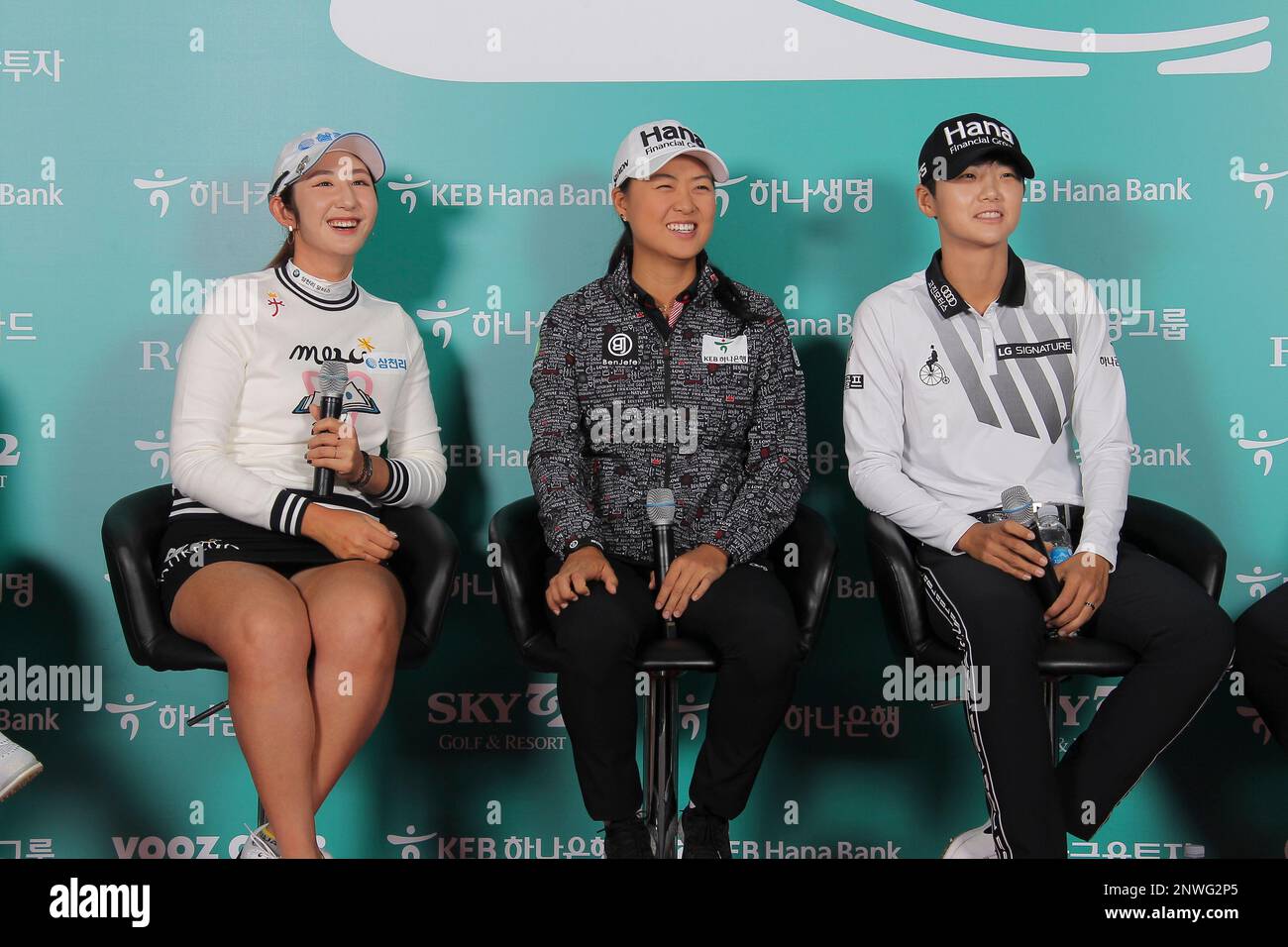 October 8, 2018 - Incheon, South Korea - A Six LPGA Players (from left ...