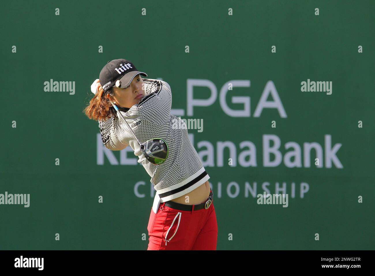 October 10, 2018 - Incheon, South Korea - Jin Young Ko of South Korea action on the 1th tee ...