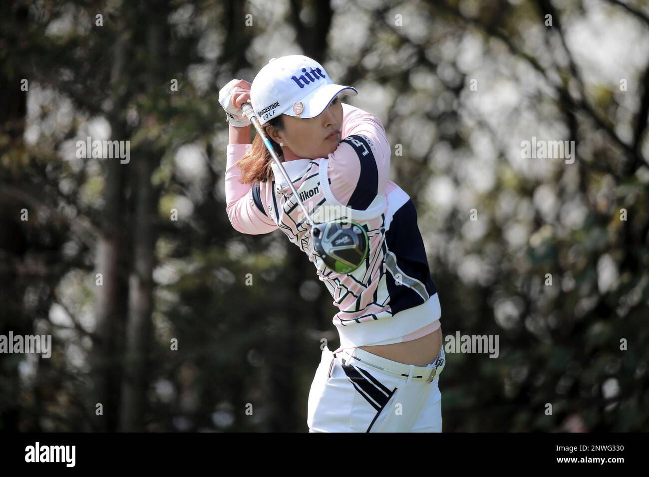October 13, 2018 - Incheon, South Korea - Jin Young Ko of South Korea action on the 4th tee ...