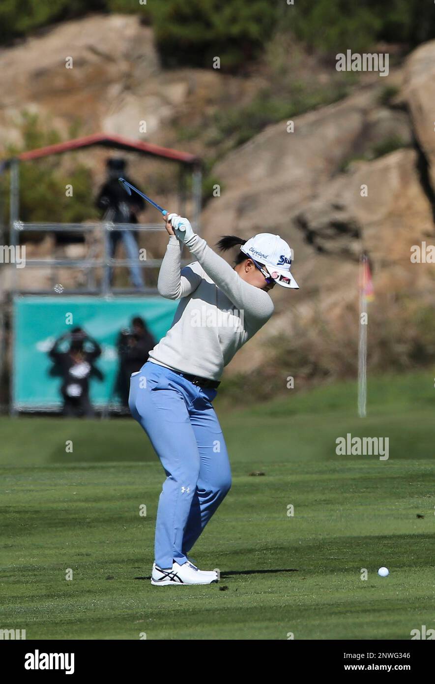 October 12, 2018 - Incheon, South Korea - Nasa Hataoka of Japan action on the 2th green during ...
