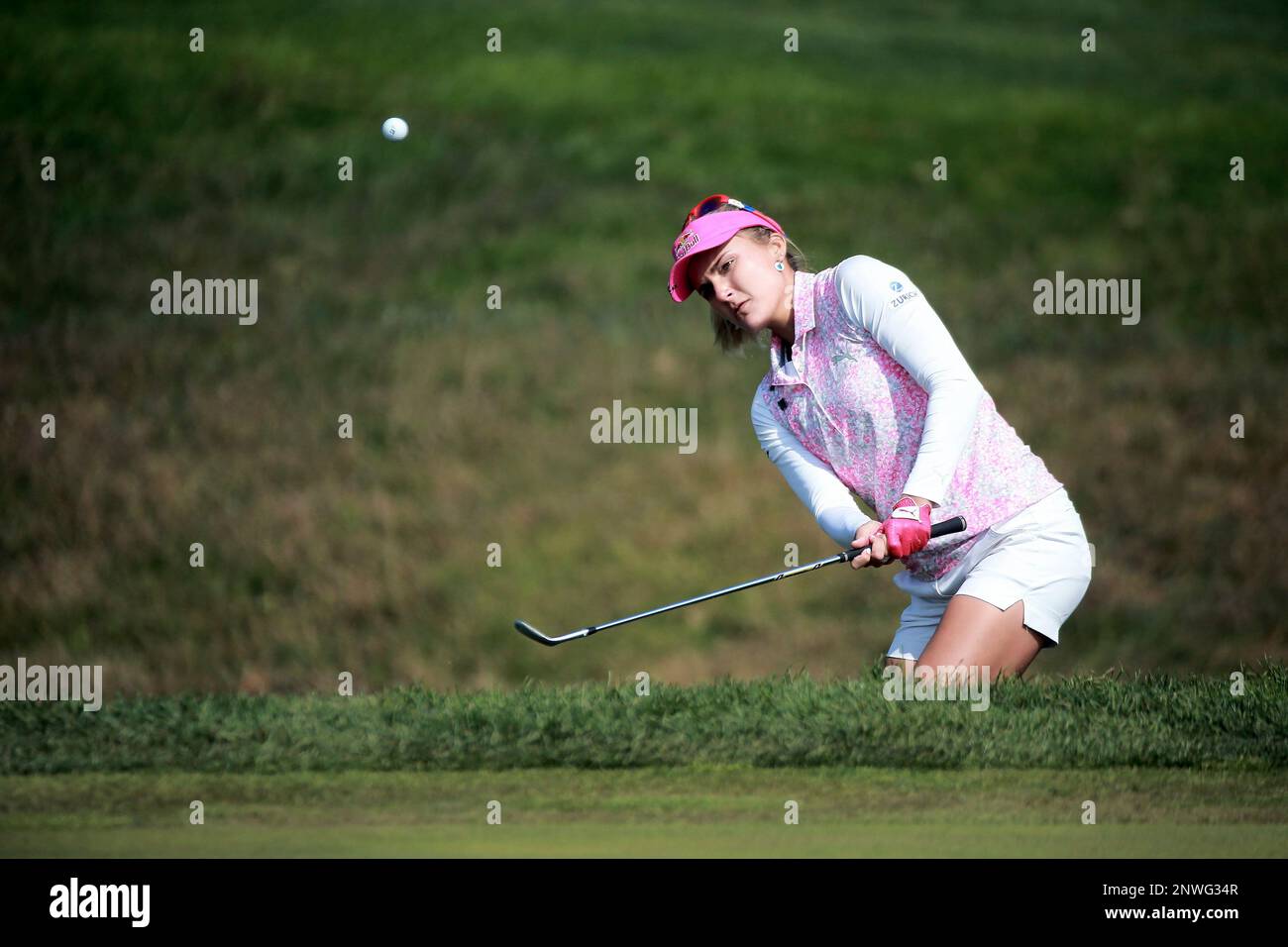 October 13, 2018 - Incheon, South Korea - Lexi Thompson of USA action on the 7th hall during an ...