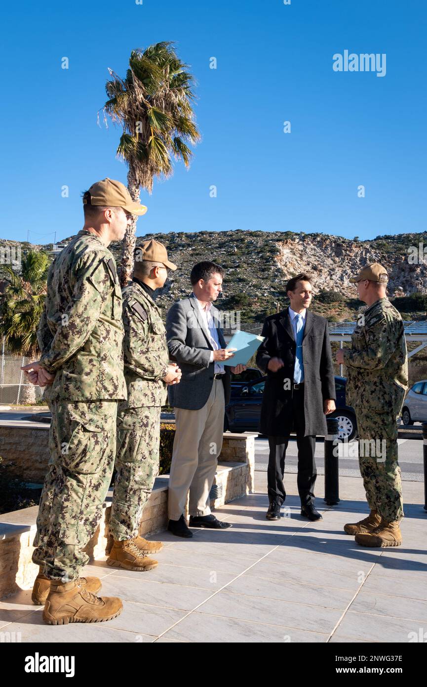 NAVAL SUPPORT ACTIVITY SOUDA BAY, Greece (Feb. 2, 2023) From right ...
