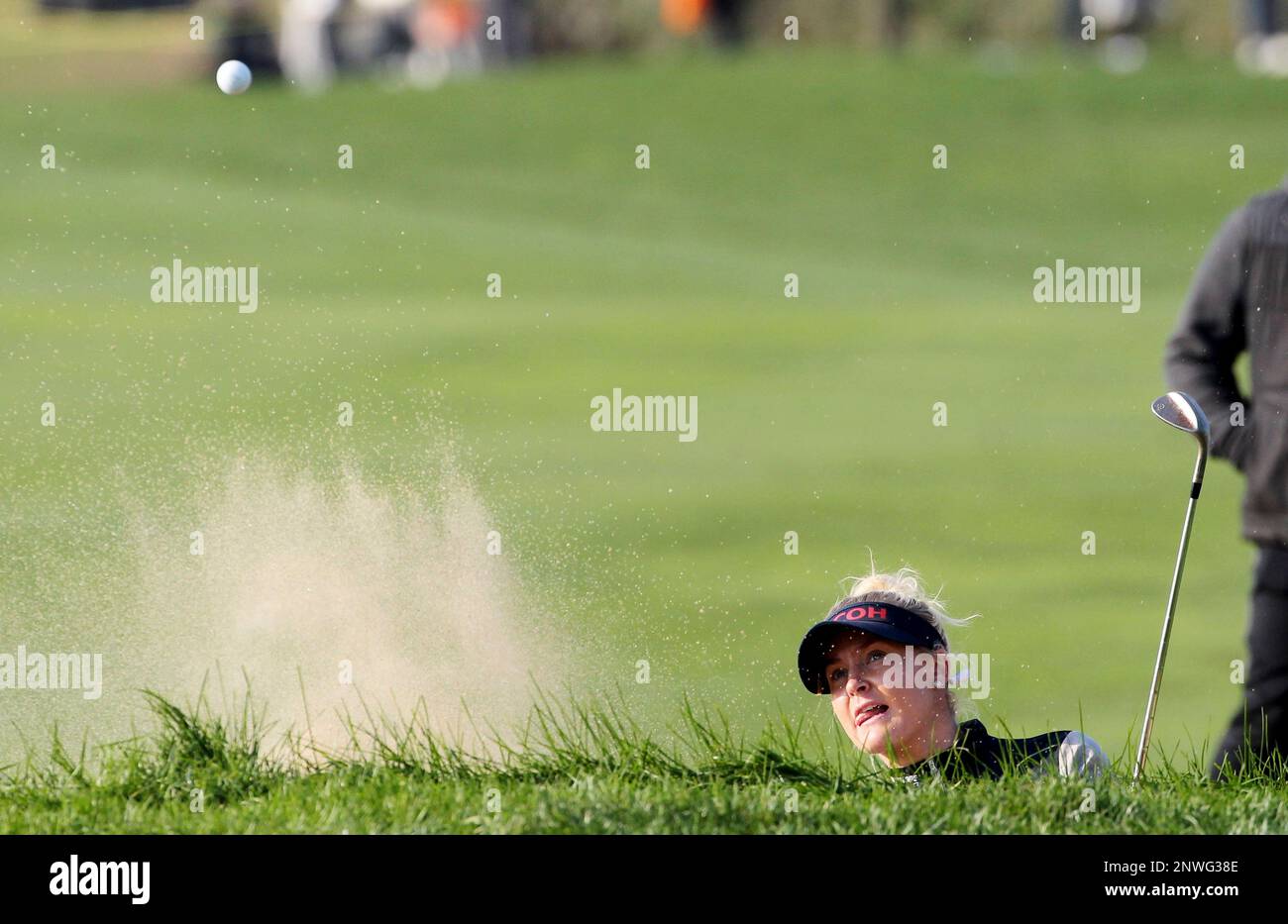 October 13, 2018 - Incheon, South Korea - Charley Hull of England action on the 18th bunker ...