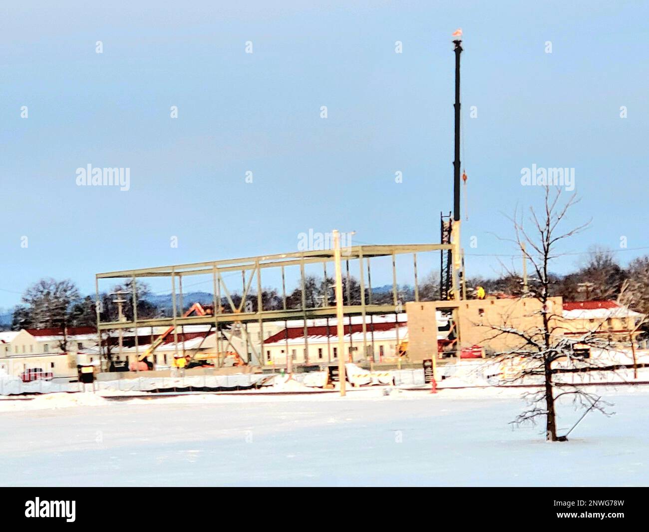 The construction area for a future transient training brigade ...