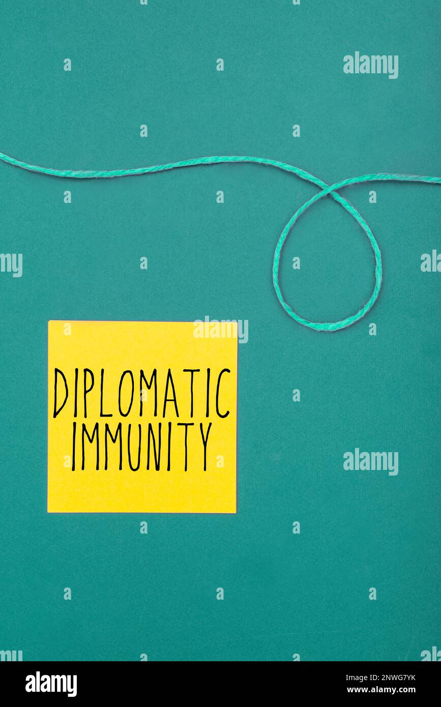 Inspiration showing sign Diplomatic Immunity, Business concept law that ...