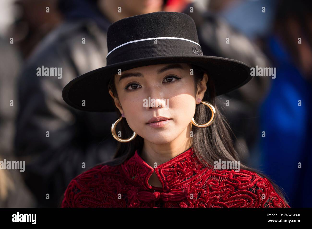Yoyo Cao poses for photographers upon arrival at the Christian Dior ...