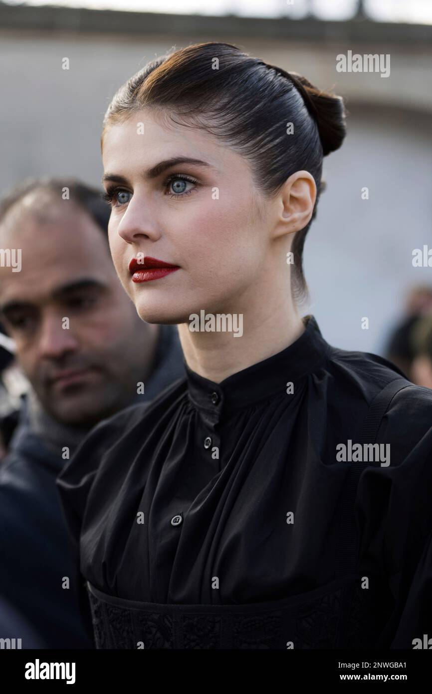 Alexandra Daddario poses for photographers upon arrival at the ...