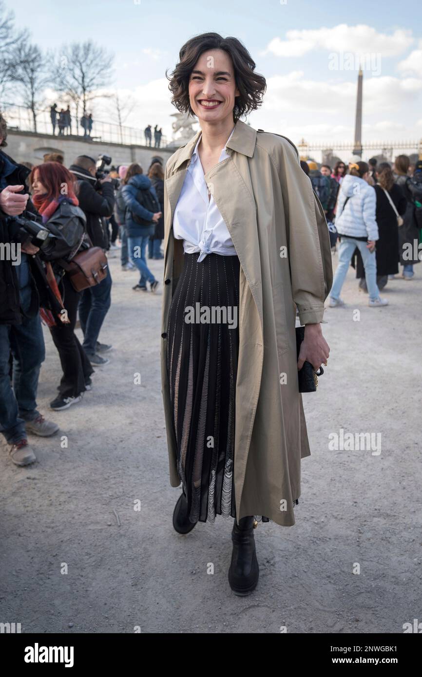 Nine d'Urso poses for photographers upon arrival at the Christian Dior ...
