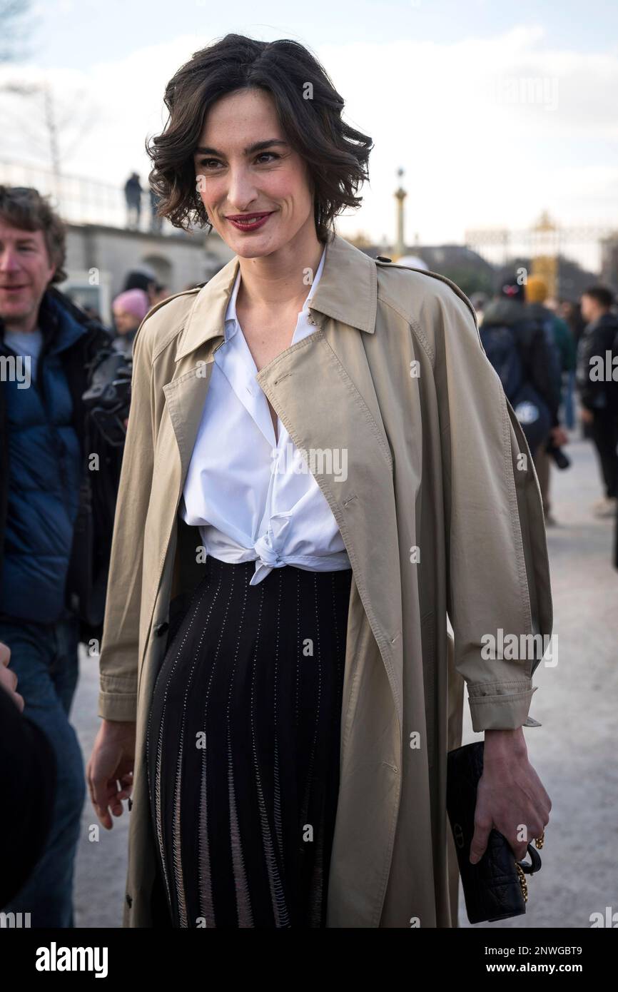 Nine d'Urso poses for photographers upon arrival at the Christian Dior ...