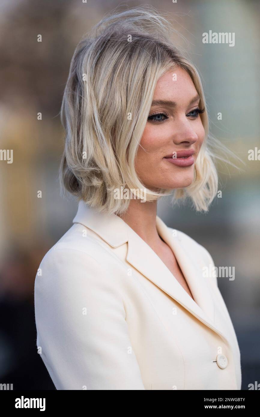 Elsa Hosk poses for photographers upon arrival at the Christian Dior ...