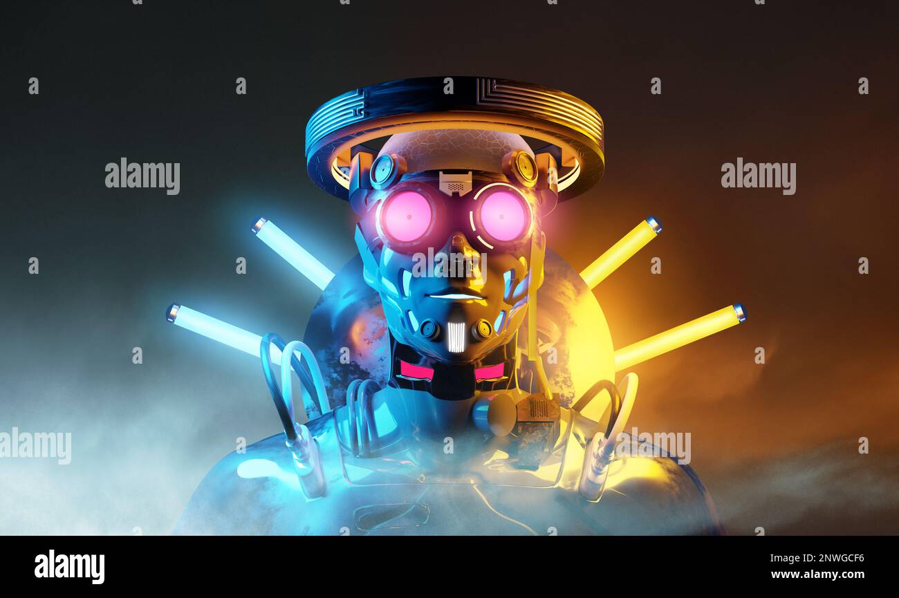 Futuristic human portrait hi-res stock photography and images - Alamy