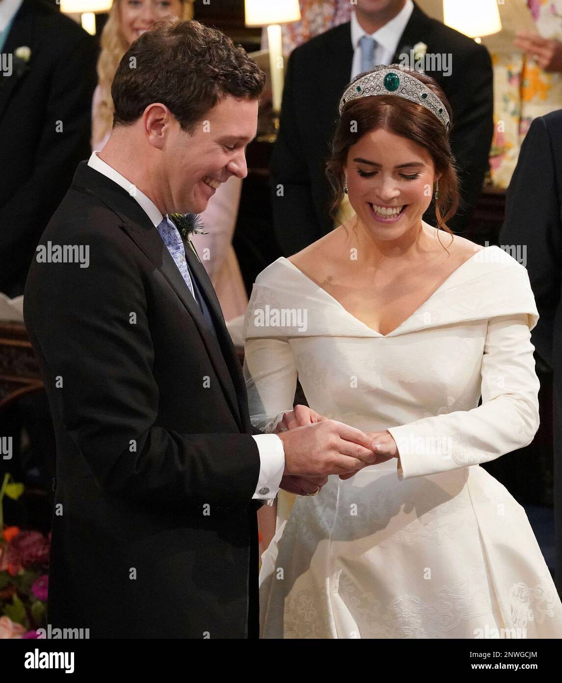 The Rt Revd David Conner, Dean of Windsor conducts the wedding ceremony ...