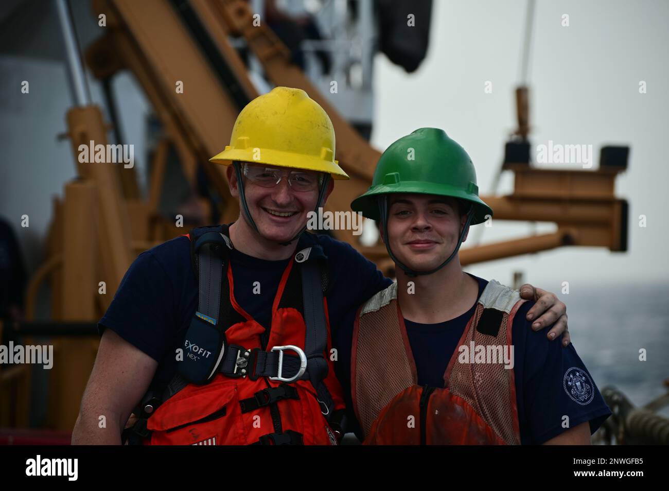 U.S. Coast Guard Seaman Brock Richards and Seaman Boatswain’s Mate ...