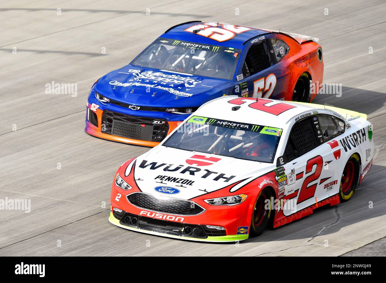 #2: Brad Keselowski, Team Penske, Ford Fusion Wurth and #52: Harrison ...