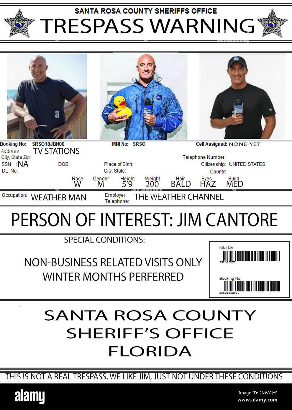 This image posted on the Santa Rosa County Sheriff’s Office's Facebook ...