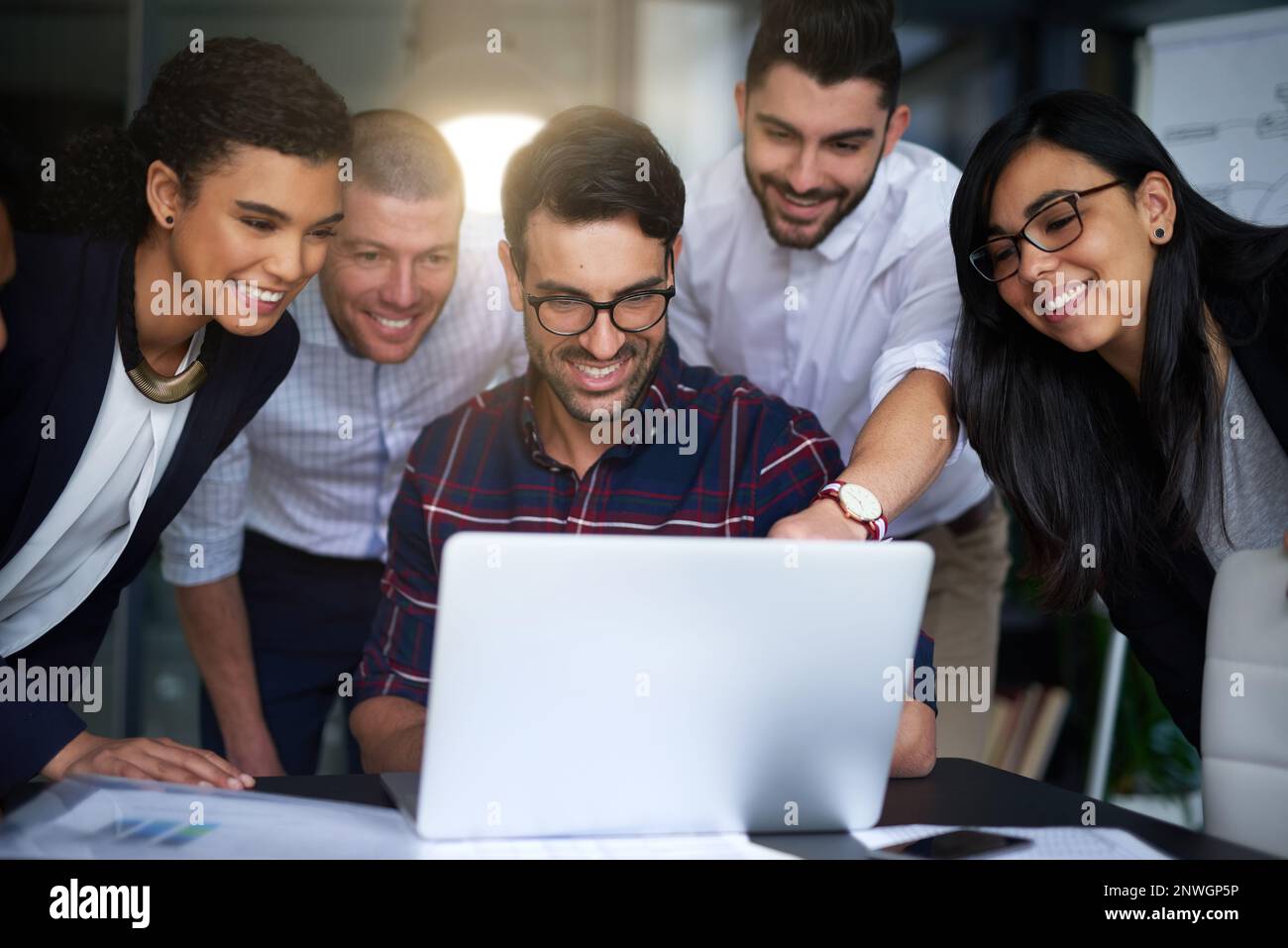 This is some really impressive work. Shot of a group of colleagues ...