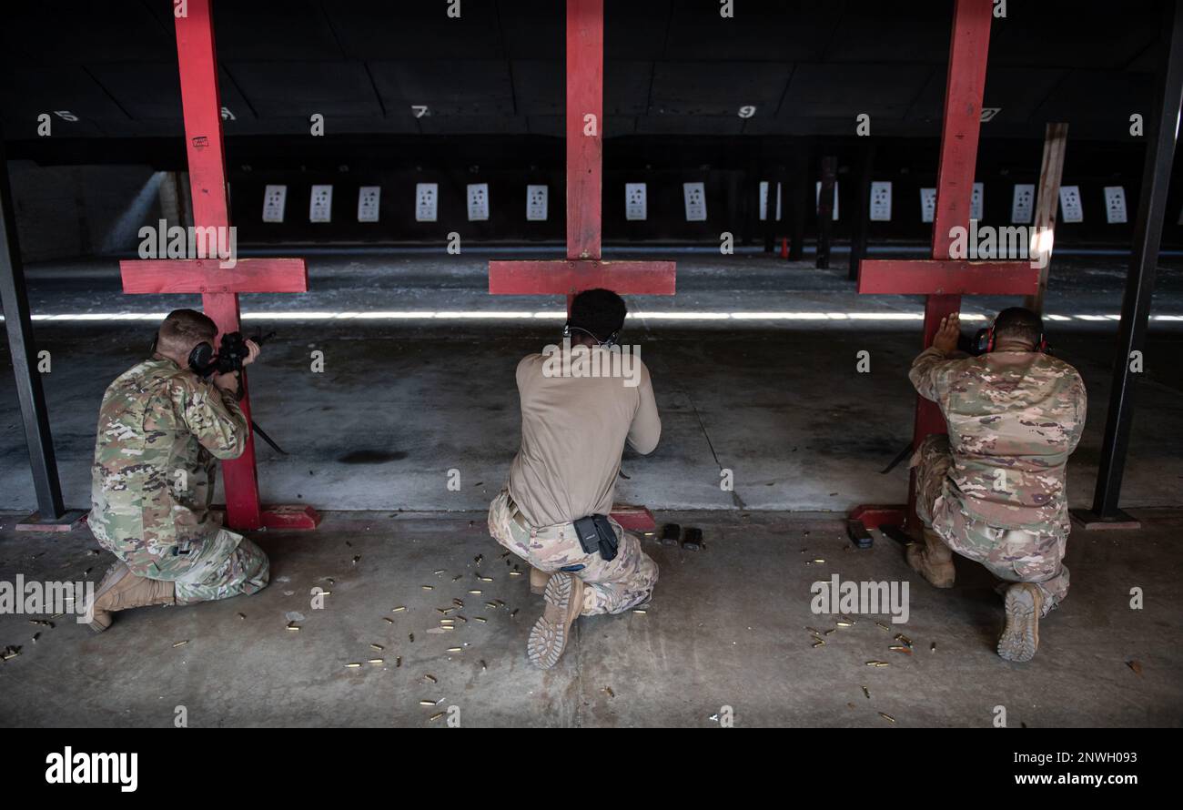 U.S. Air Force Airmen assigned to the 628th Civil Engineer Squadron ...