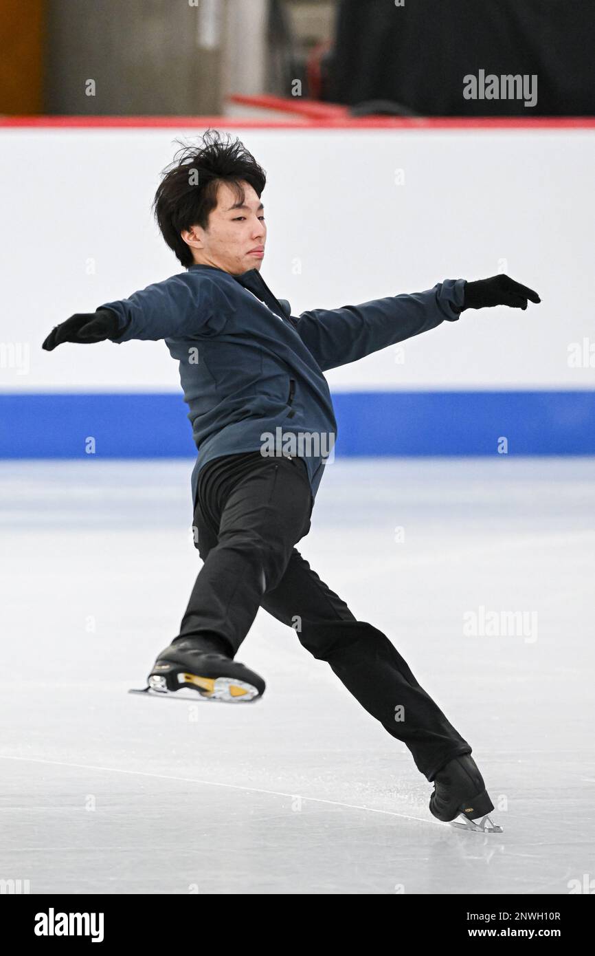 Kao MIURA (JPN), during Men Practice, at the ISU World Junior Figure ...
